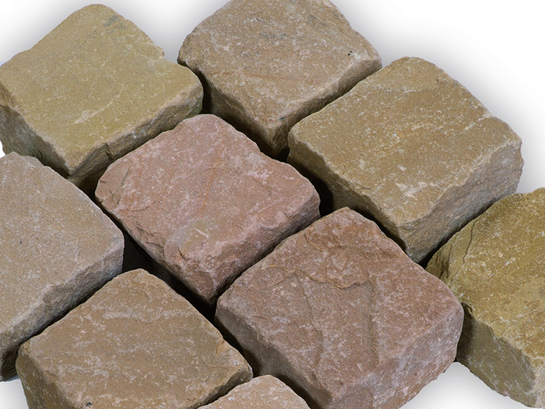 Sandstein Pflastersteine Mandra - OTT Natursteine - Baustoffrecycling